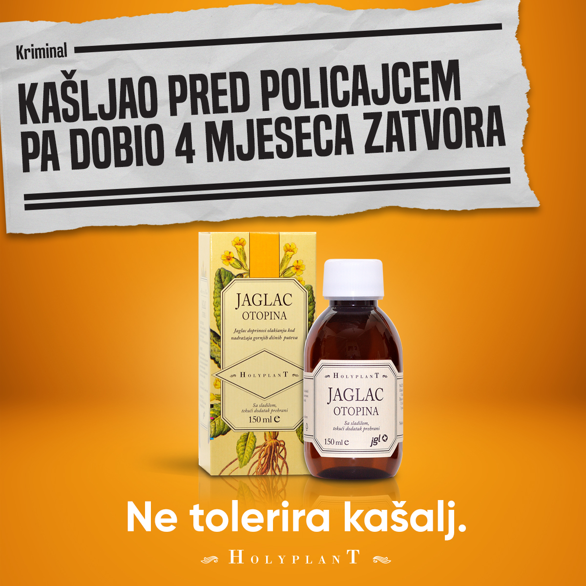 Holyplant NE tolerira kašalj - Adrialab