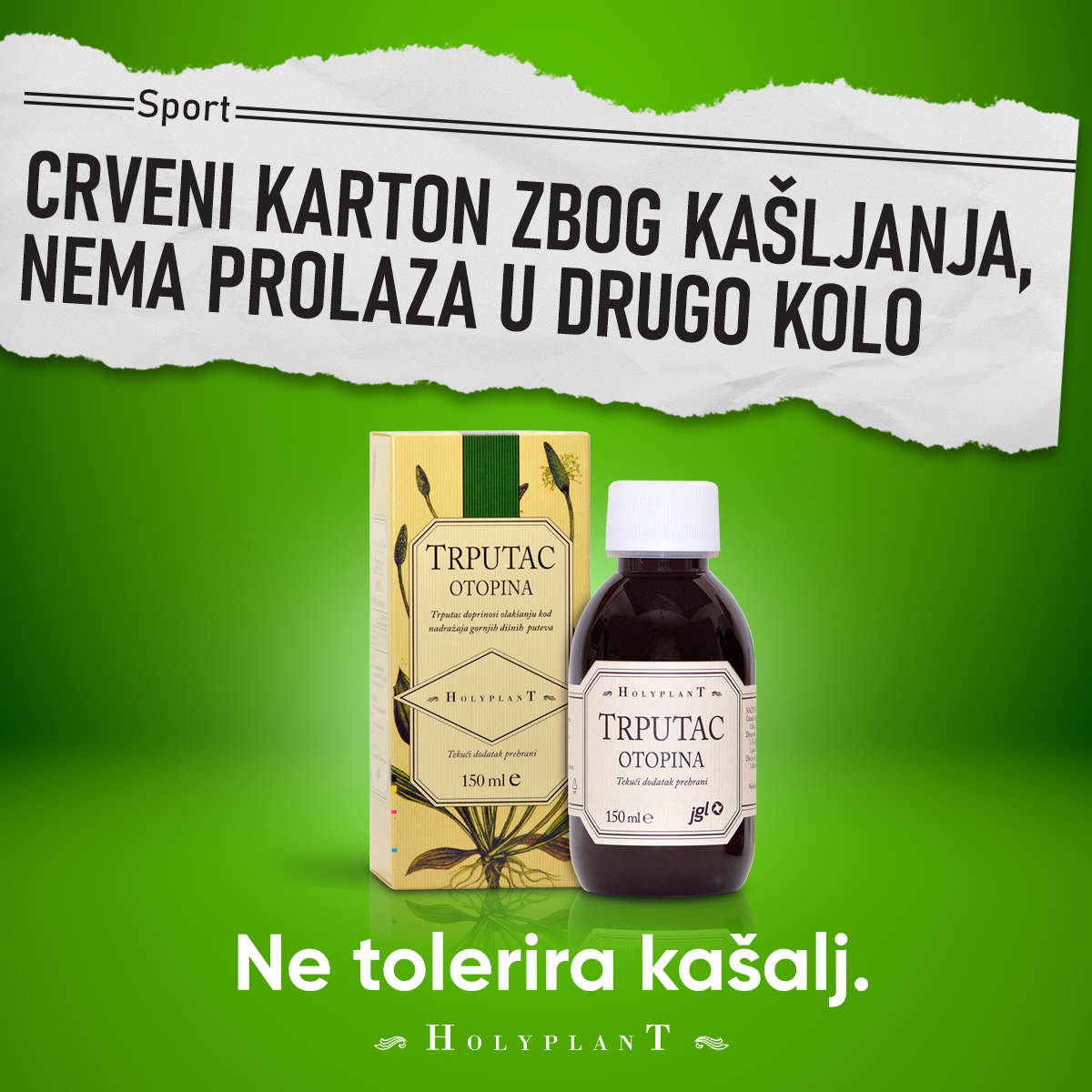 Holyplant NE tolerira kašalj - Adrialab